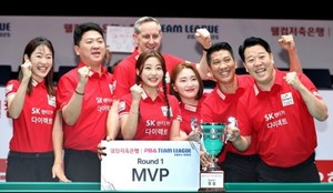 [웰컴저축은행 PBA 팀리그] ‘레펀스-히다 맹활약 속 팀워크 빛났다’ SK렌터카, 창단 첫 우승 [1R 결산]